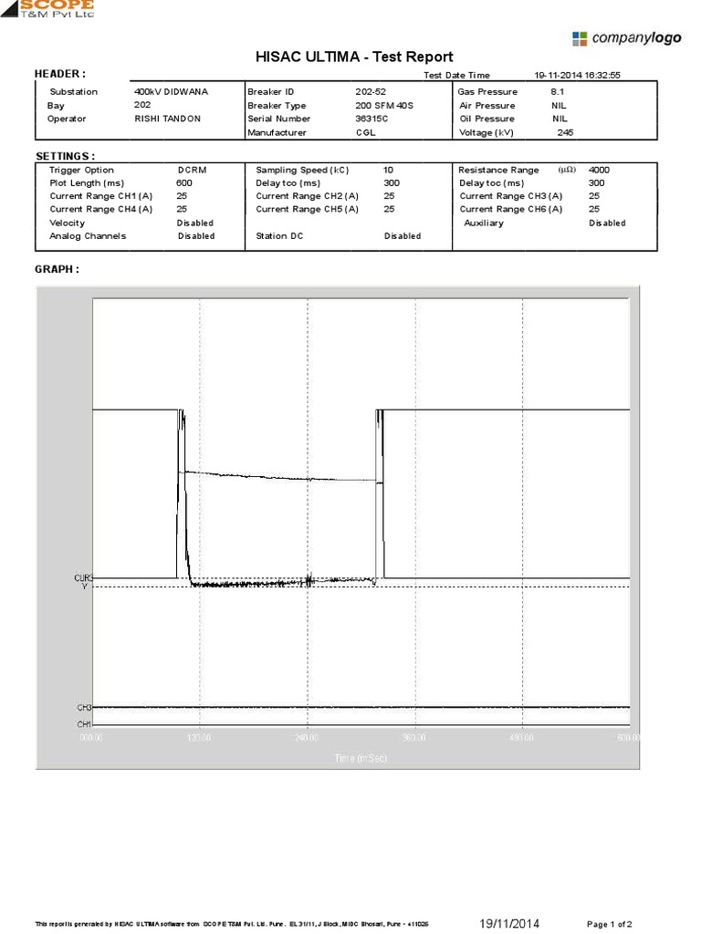 HISAC ULTIMA - Test Report | PDF | Technology & Engineering