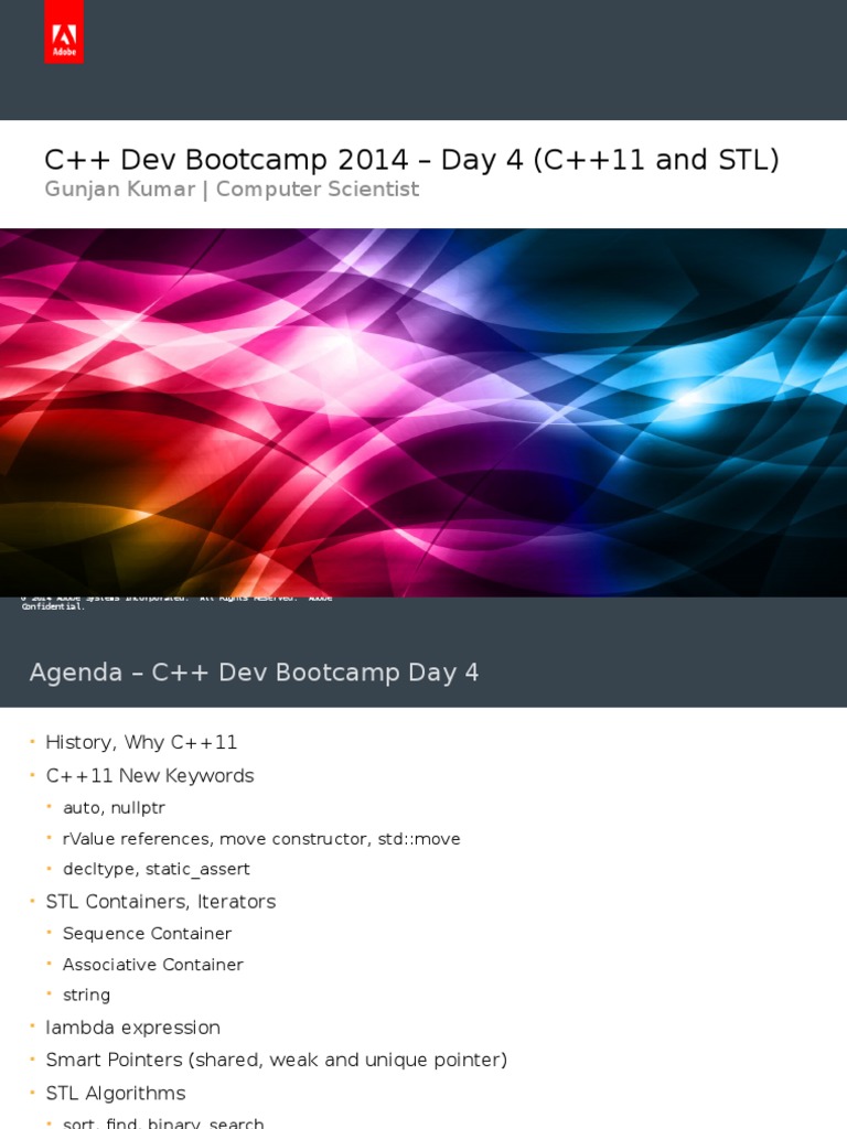 NCG Training Day 4 Part-1 (C++11 Introduction and New Keywords) | PDF ...