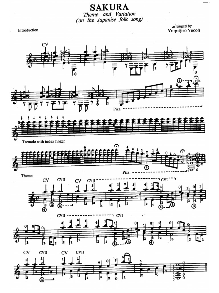 Sakura Theme Variations | PDF