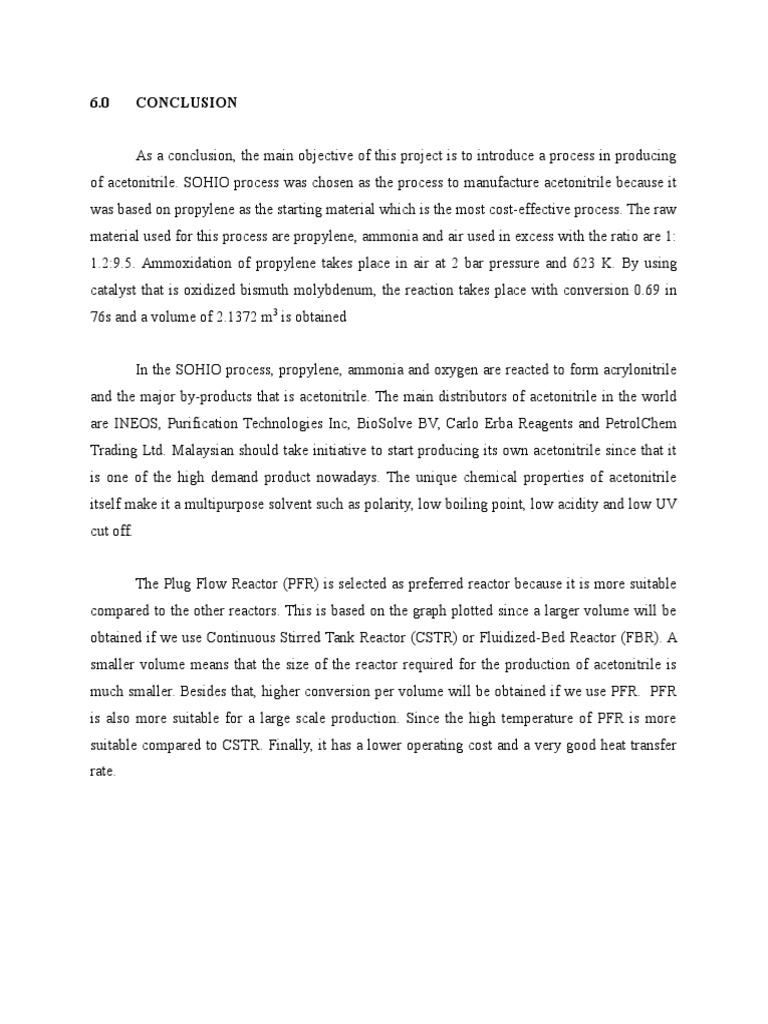 Conclusion | PDF | Chemical Reactor | Distillation