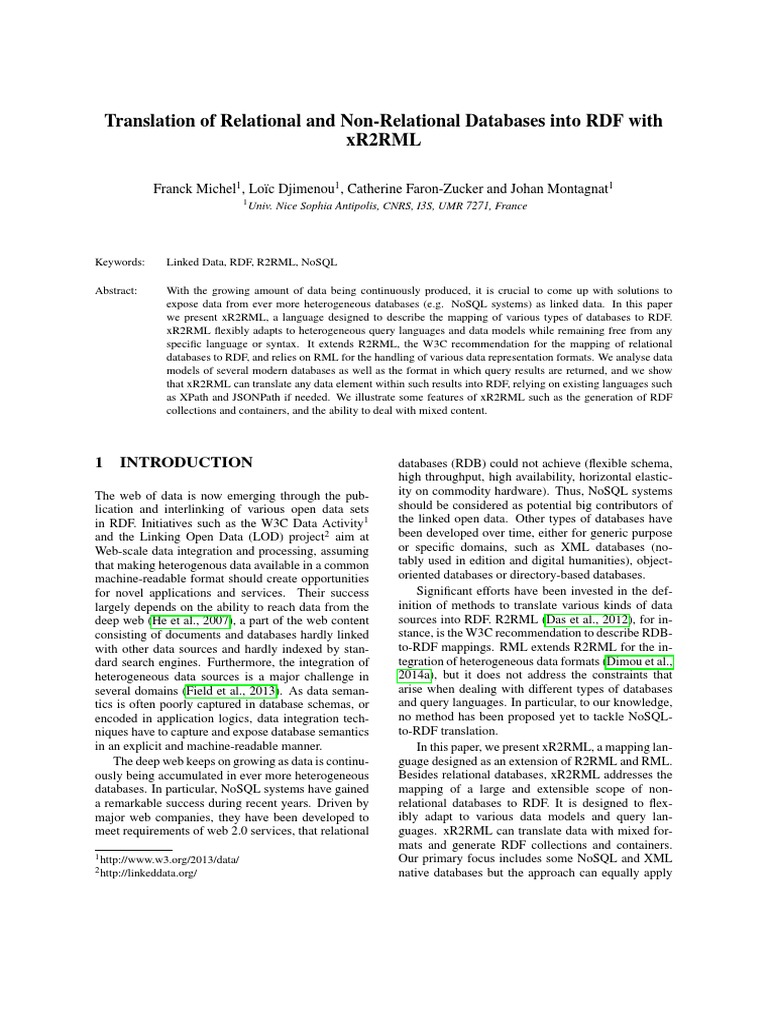 tmp3CA6 TMP | PDF | Resource Description Framework | No Sql