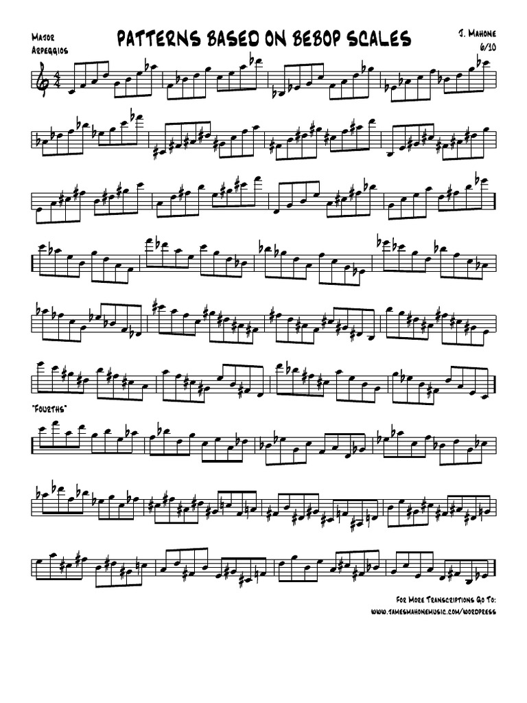 Patterns Based On Be-Bop Scales | PDF | African Music | Musical Forms