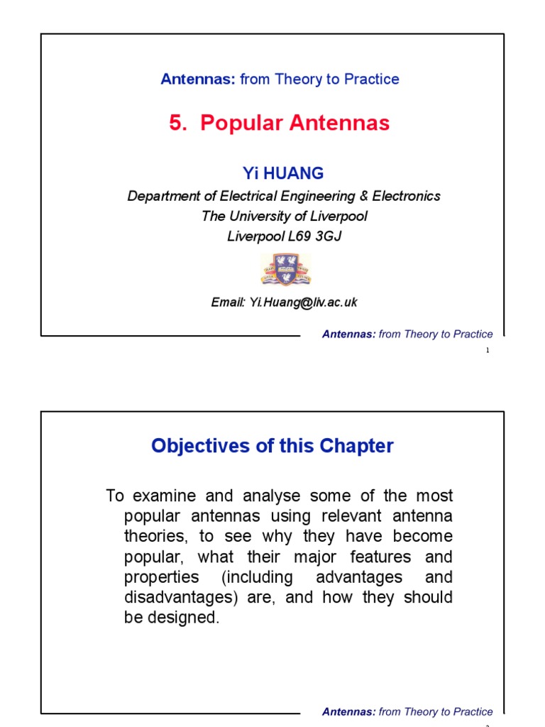Popular Antennas: Antennas: From Theory To Practice | PDF | Antenna ...