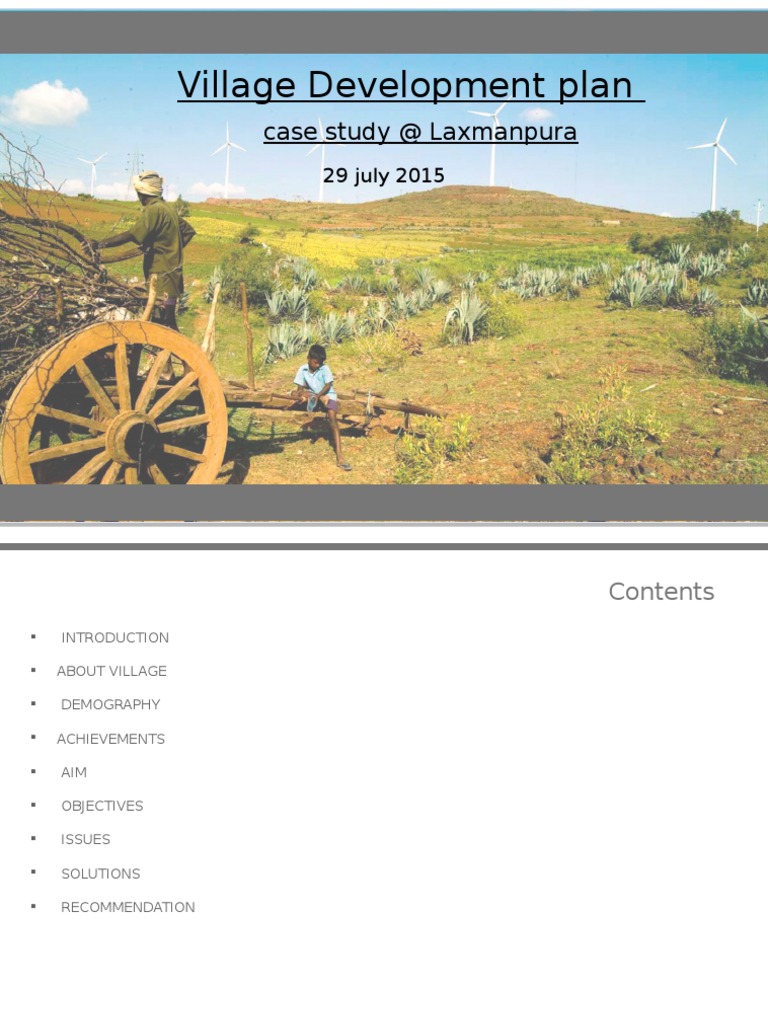 Village Development Plan: Case Study at Laxmanpura | PDF | Gujarat ...