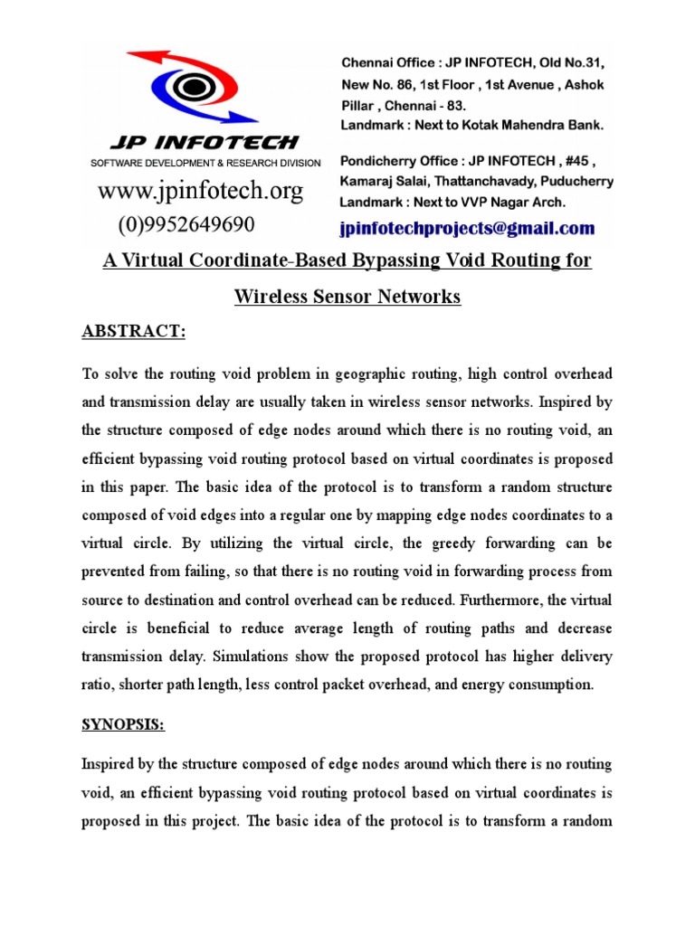 A Virtual Coordinate-Based Bypassing Void | Download Free PDF | Routing ...