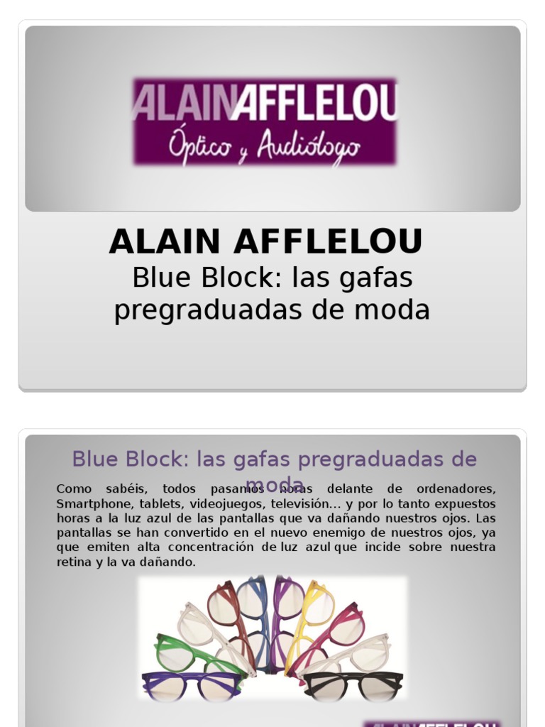 Gafas Blue Block: Protección y Estilo | PDF | Salud y bienestar | Medicina
