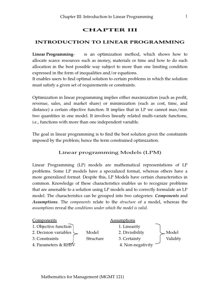 Linear Programming | PDF | Linear Programming | Mathematical Optimization