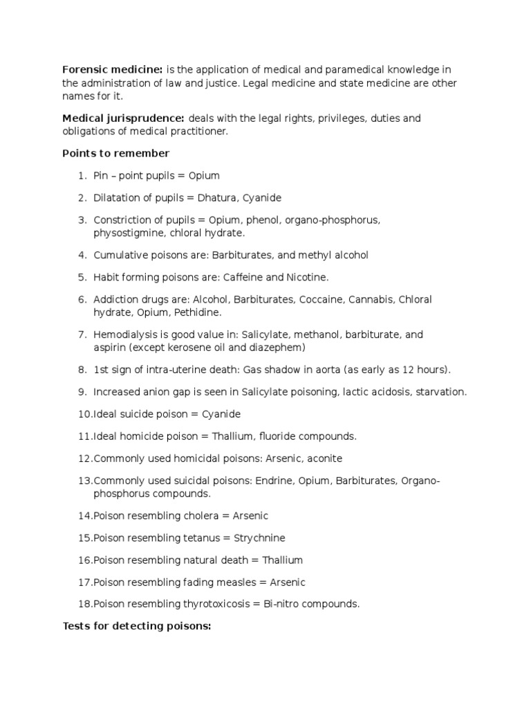 Forensic Medicine FINAL REVISION | PDF | Hanging | Autopsy