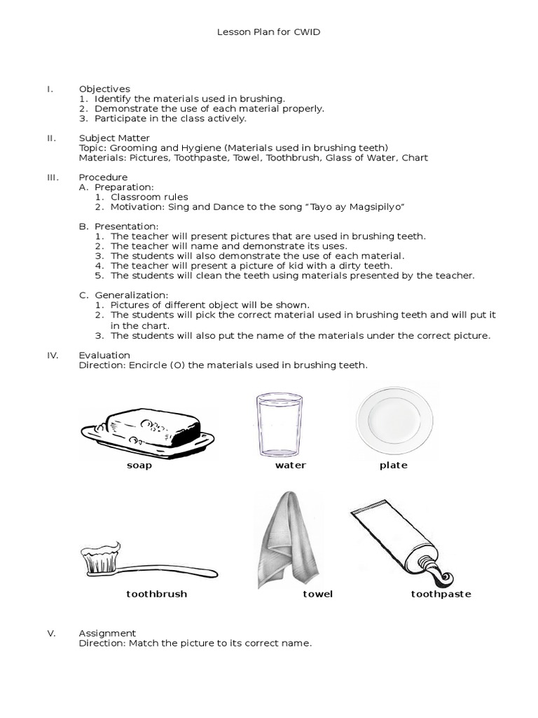 Lesson Plan (Brushing Teeth) | PDF