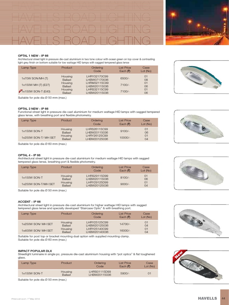 Road Lighting | PDF | Street Light | Fluorescent Lamp