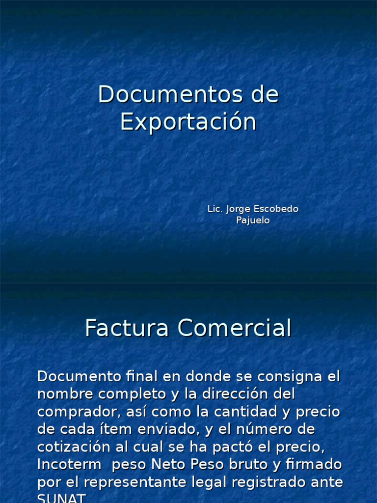 Documentos Clave para Exportación | PDF | Exportaciones | Guía de carga