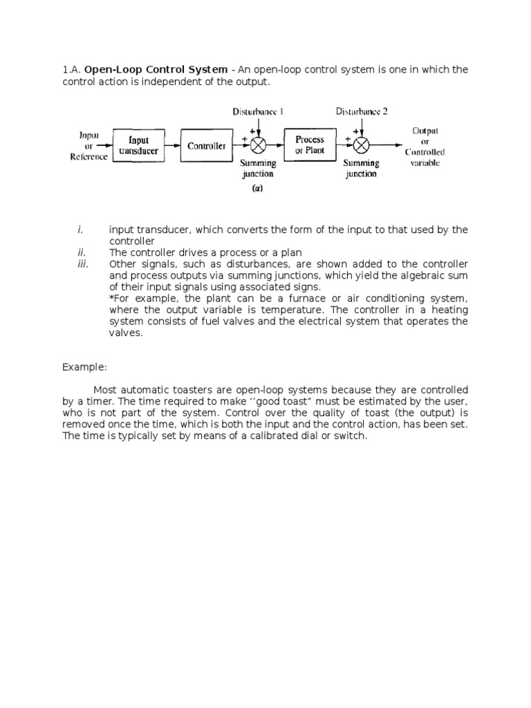 Open vs Closed-Loop Control Systems | PDF | Control Theory | Control System