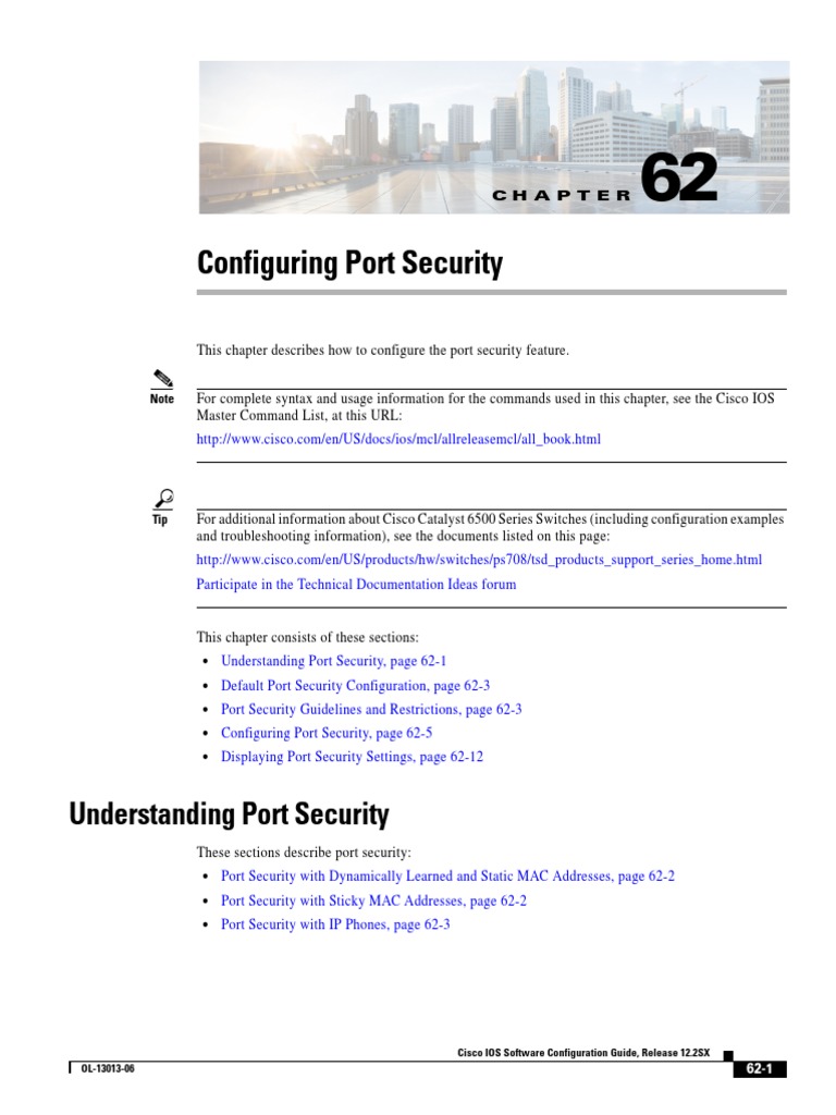 Configuring Port Security | PDF | Router (Computing) | Port (Computer Networking)