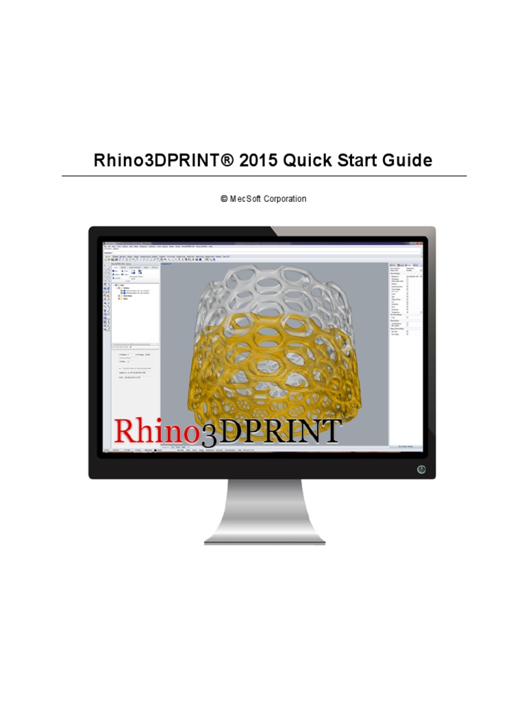 Rhino3DPRINT® 2015 Quick Start Guide | PDF | Tab (Gui) | 3 D Printing