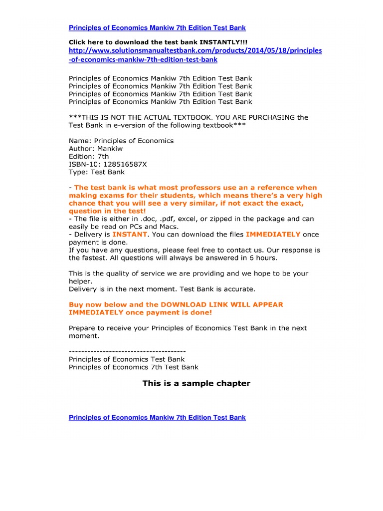 Mankiw 7th Edition | PDF