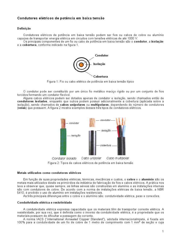Teoria Condutores Elétricos | PDF | Condutor elétrico | Resistividade ...