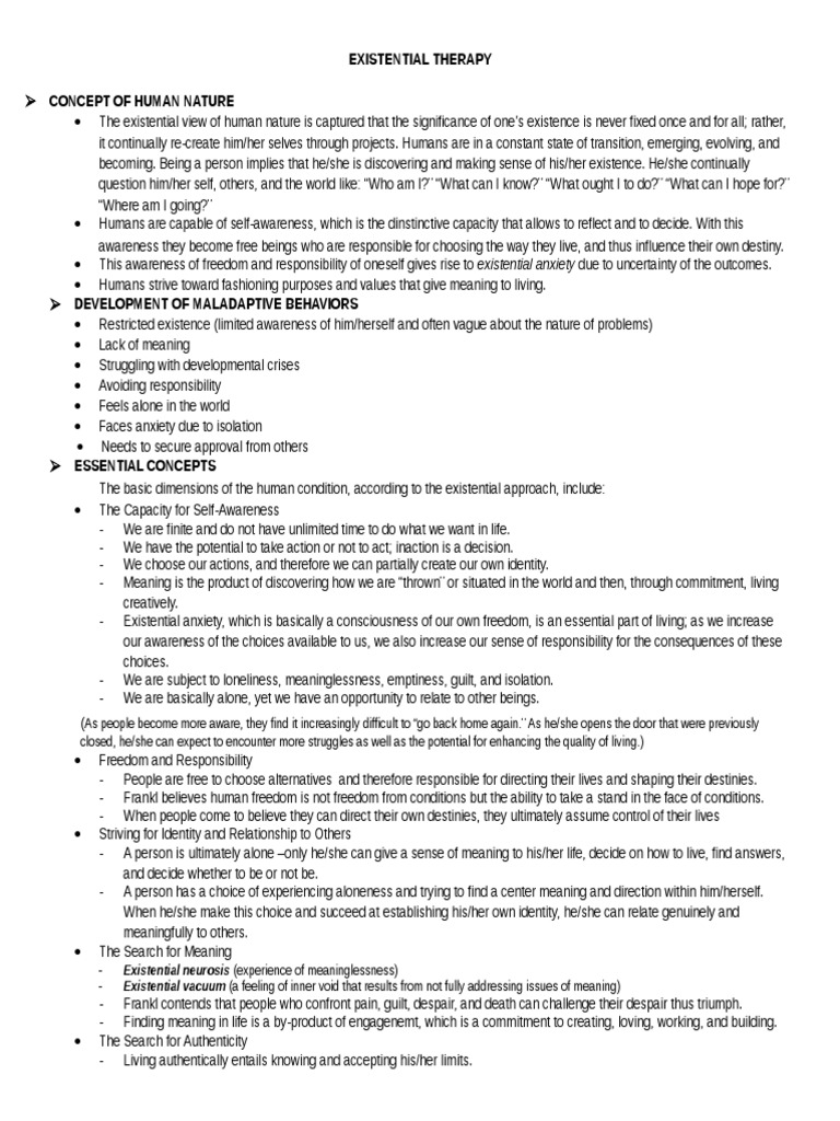 Existential Therapy | Psychotherapy | Existentialism