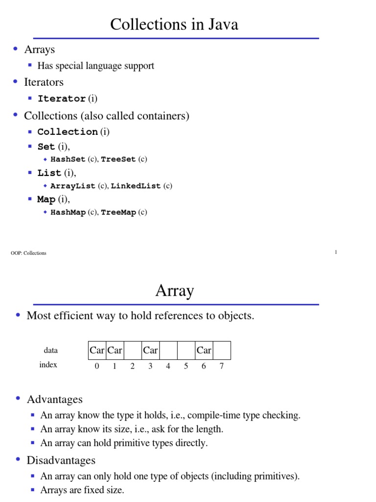 Collections in Java | Download Free PDF | Method (Computer Programming) | Array Data Structure