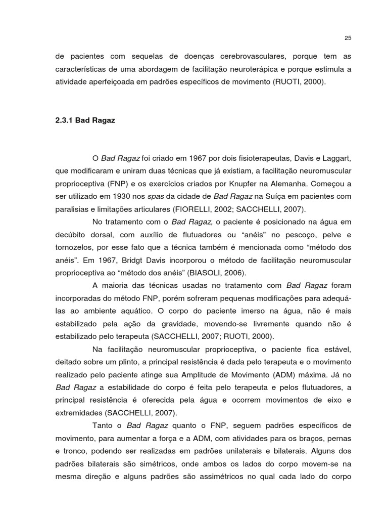 O Método Bad Ragaz: Uma Técnica de Reabilitação Aquática Baseada na ...