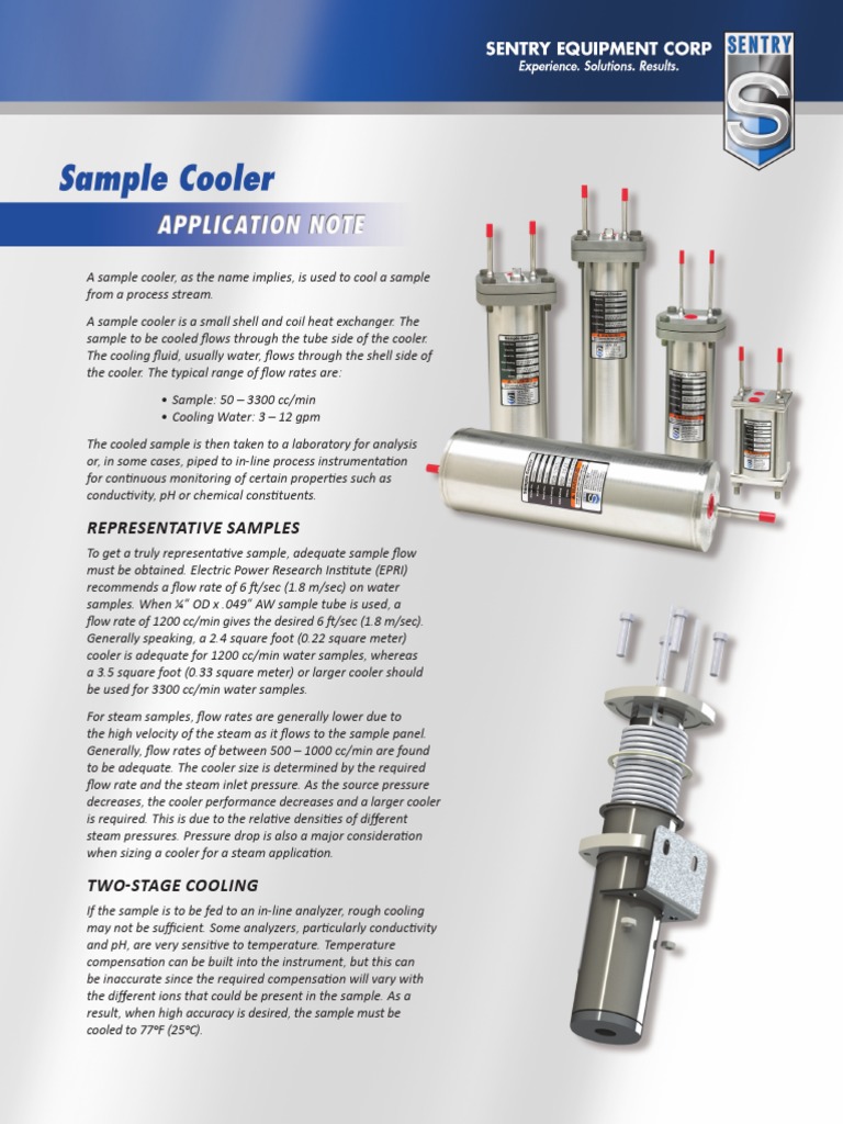 Sample Cooler Application Note | PDF | Valve | Pipe (Fluid Conveyance)