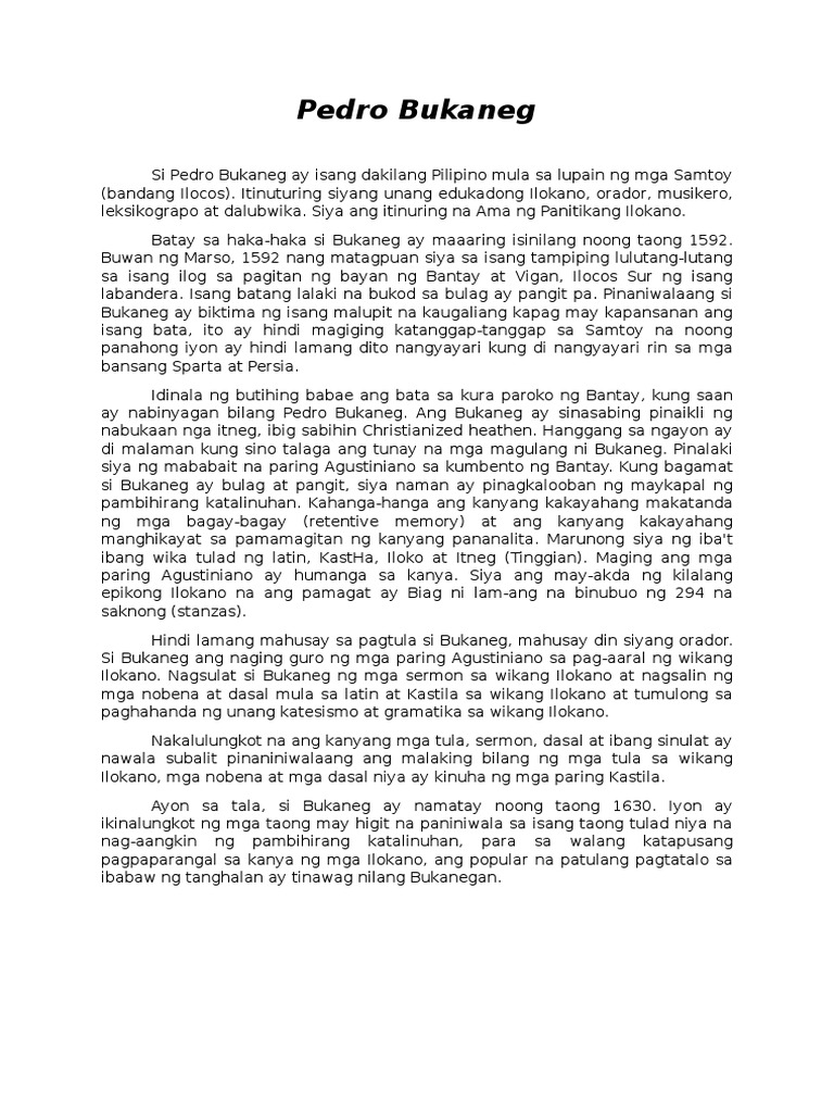 Pedro Bukaneg | PDF