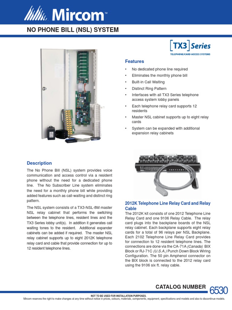 Mircom 2012 Data Sheet | PDF | Telephone | Telephone Exchange