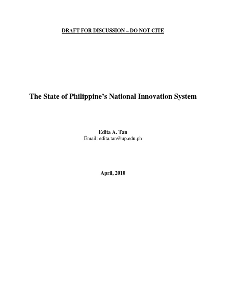 Philippine National Innovation System PDF | PDF | Economic Growth ...