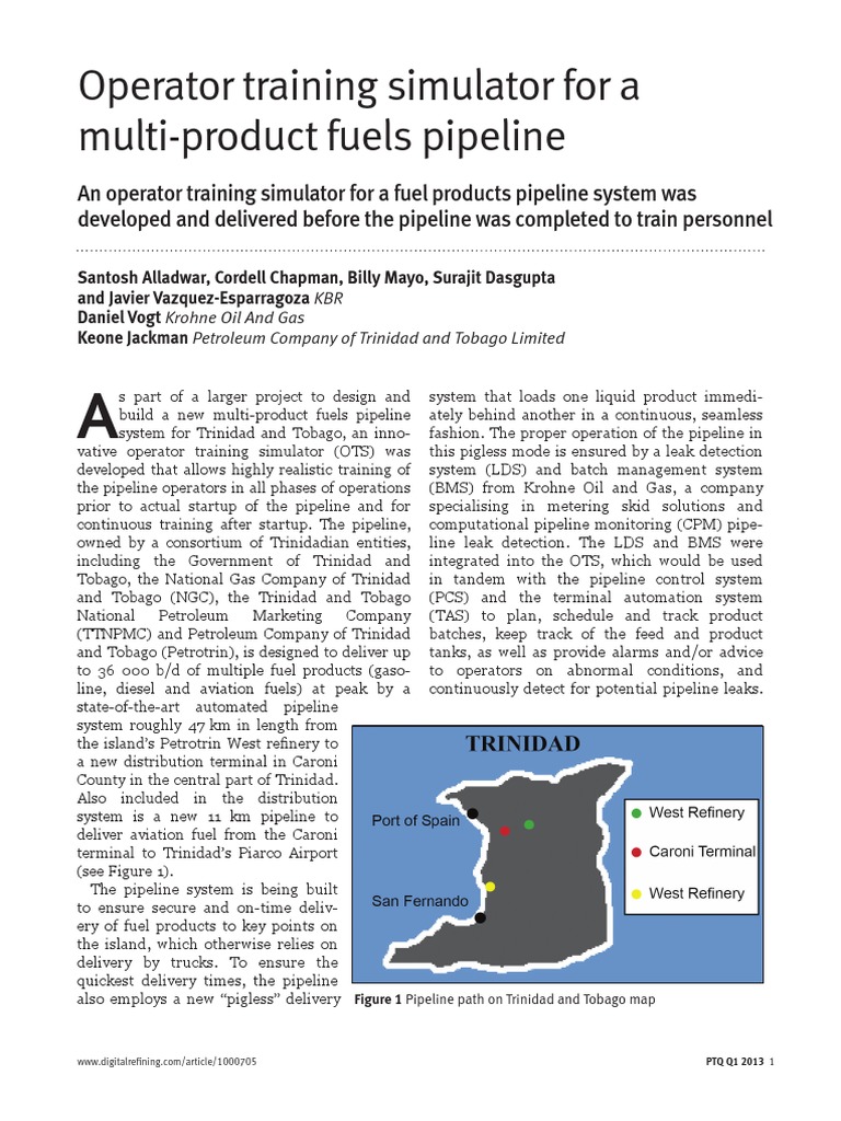 Operator Training Simulator | PDF | Pipeline Transport | Simulation