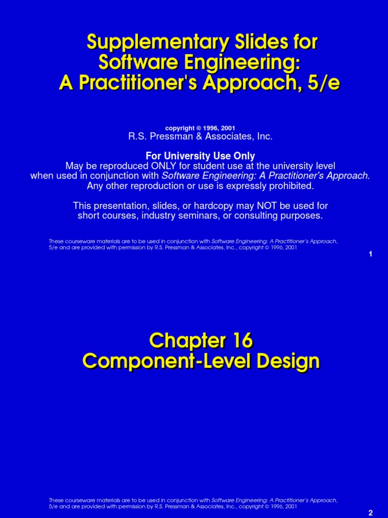 Supplementary Slides For Software Engineering: A Practitioner's Approach, 5/e | PDF | Source ...
