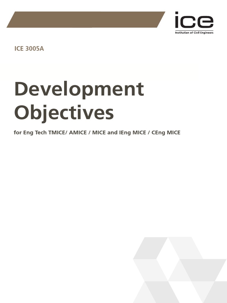 ICE 3005A-Development Objectives | PDF | Engineering | Occupational ...
