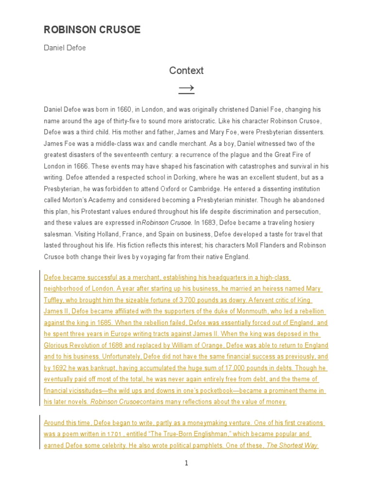 04 Robinson Crusoe | PDF | Robinson Crusoe | Daniel Defoe