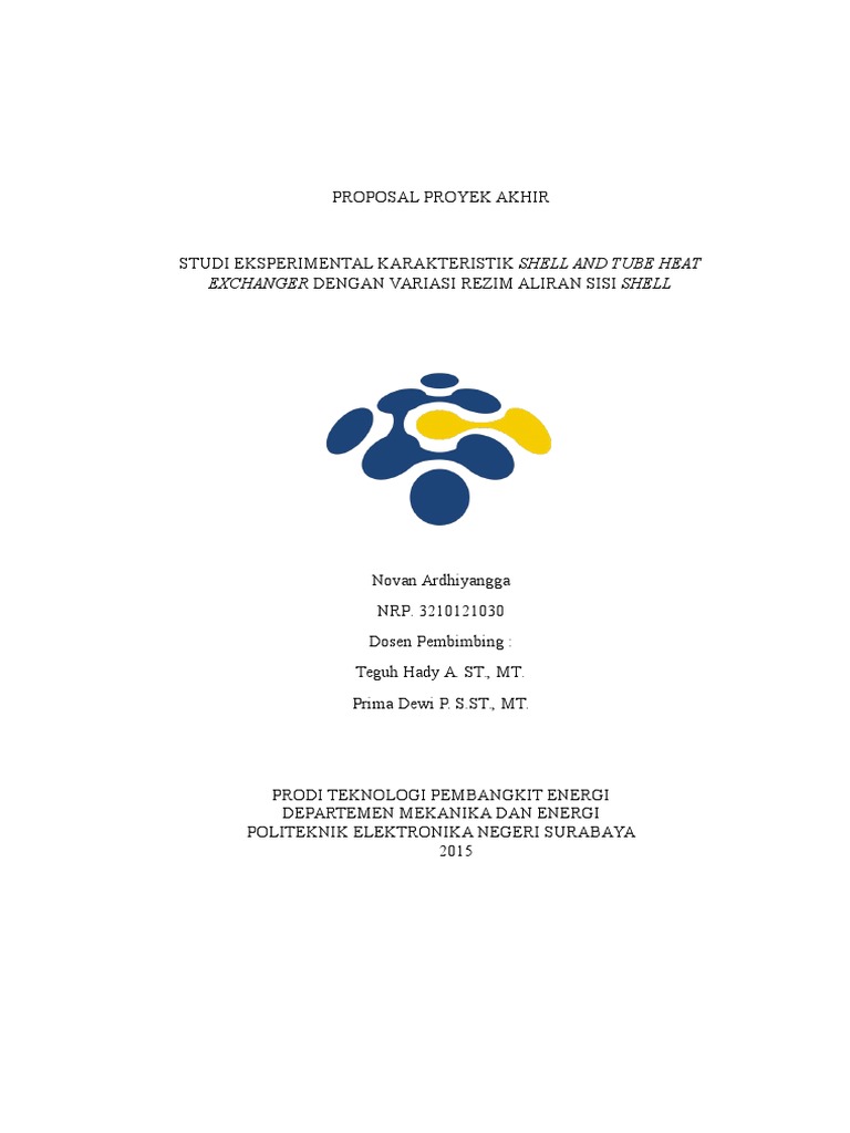 Proposal Tugas Akhir - Studi Eksperimental Karakteristik Shell and Tube ...
