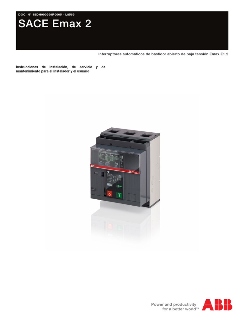 SACE Emax2 - Manual de Usuario | Relé | Seguridad y privacidad en línea