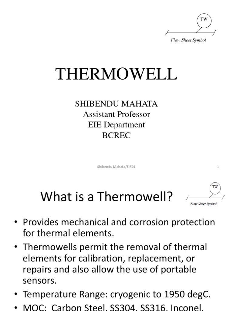 Thermowell Overview and Installation Guide | PDF | Thermocouple ...