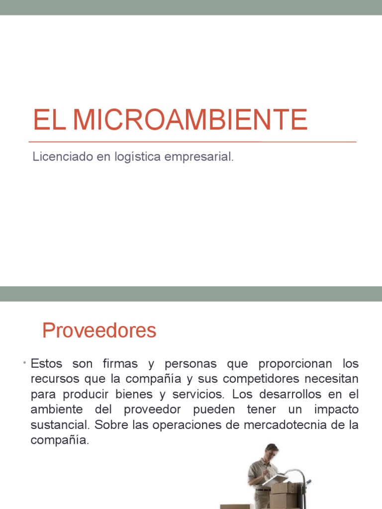 El MicroAmbiente | PDF | Mercado (economía) | Marketing