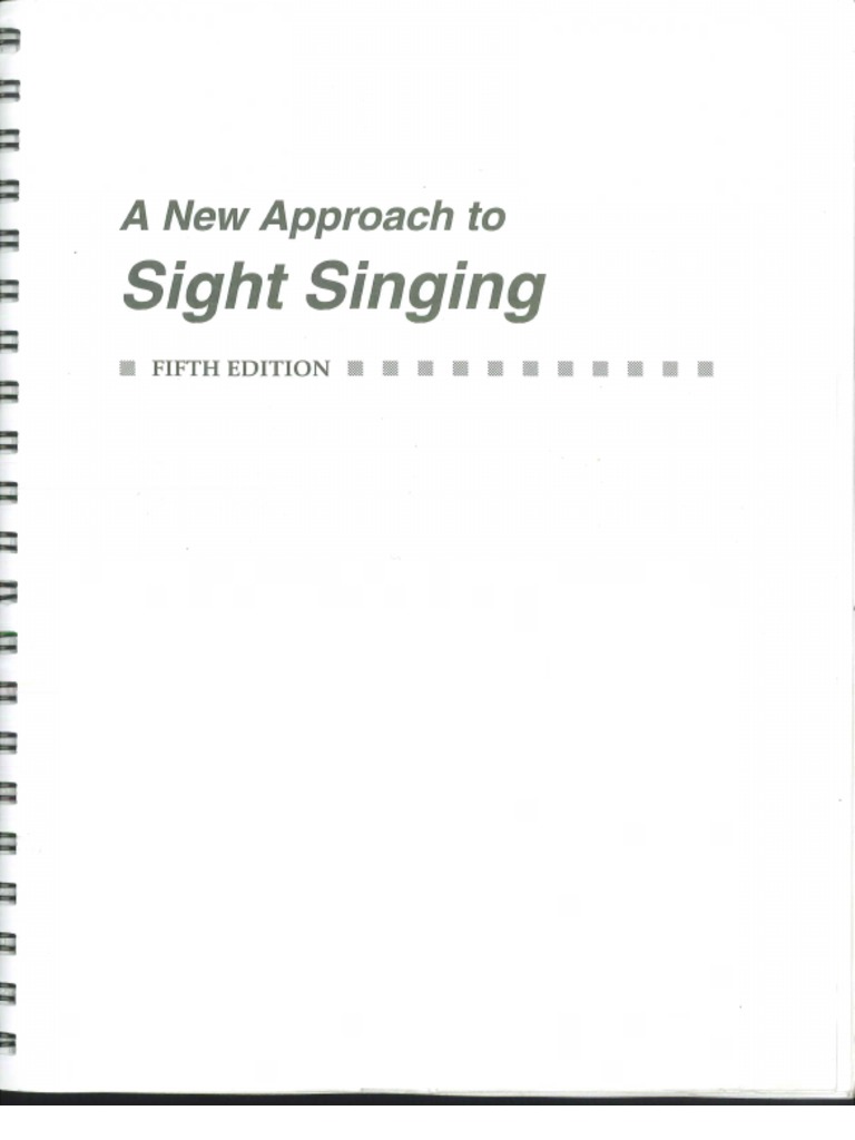 A New Approach To Sight Singing - Berkowitz | PDF
