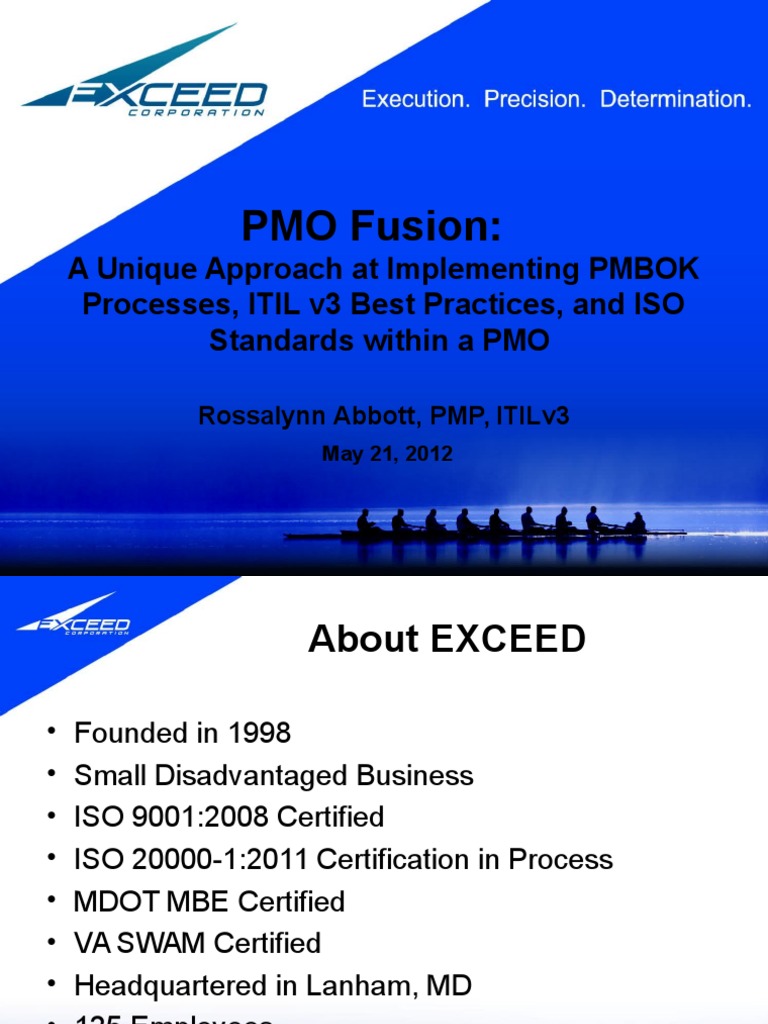 PMO Fusion:: A Unique Approach at Implementing PMBOK Processes, ITIL v3 ...
