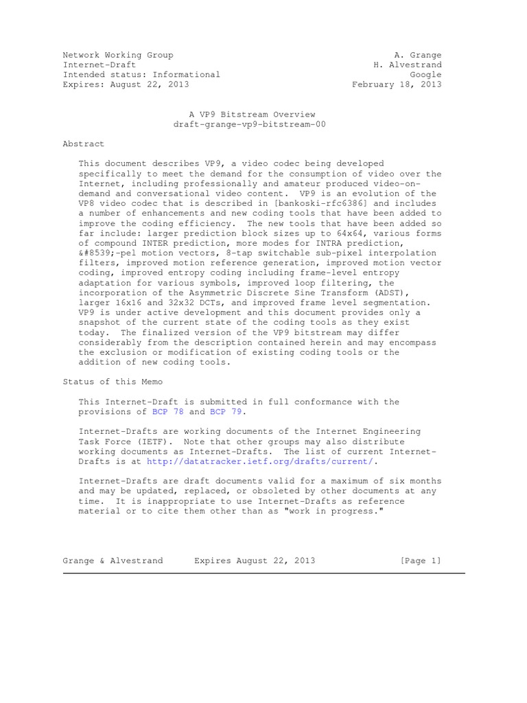 vp9 Bitstream | PDF | Image Segmentation | Data Compression