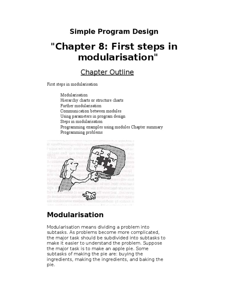 Chapter 8 First Steps In Modularisation Simple Program Design Pdf Variable Computer 3619