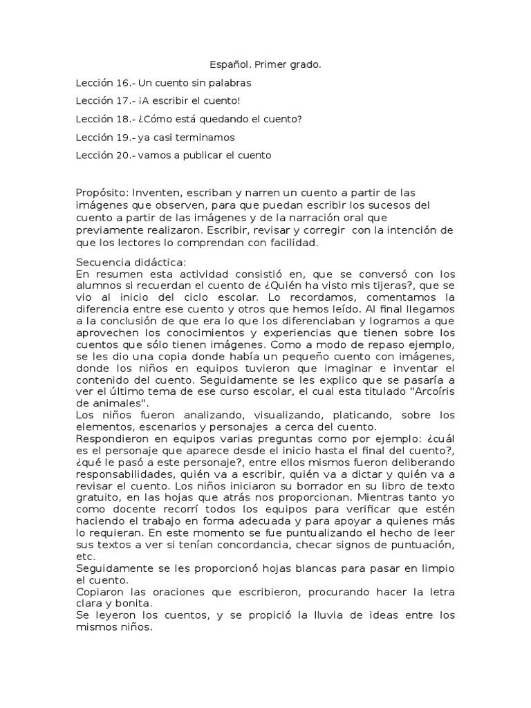Español - Cuento de Estudiante de Alto Desempeño | PDF | Cuentos | Idiomas