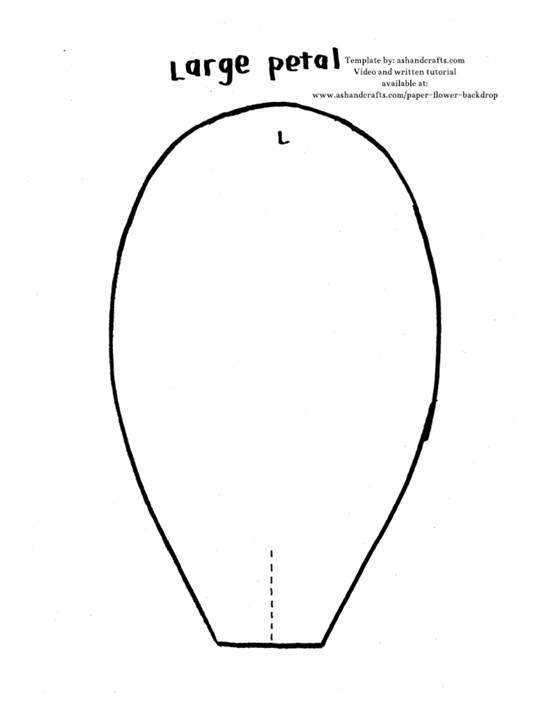 Medium Paper Flower Template | PDF