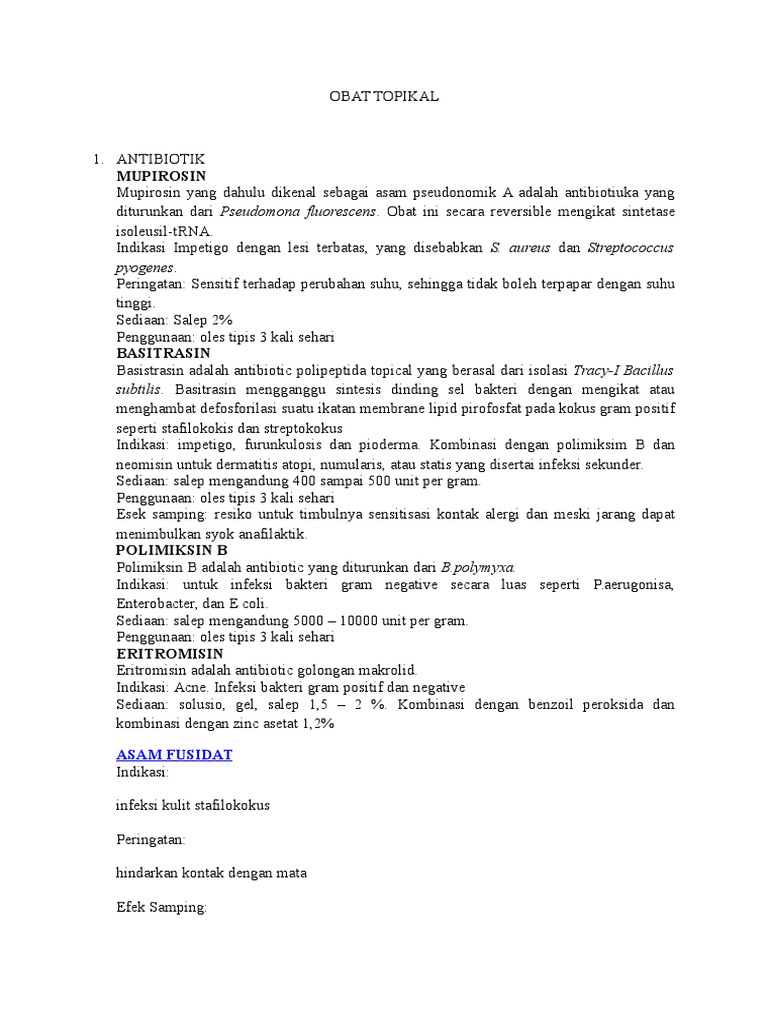 Obat Topikal | PDF