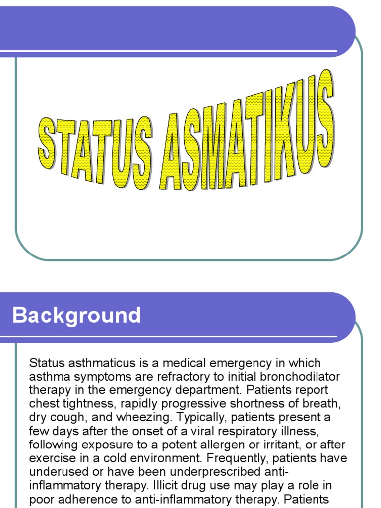Status Asmatikus | Download Free PDF | Asthma | Drugs