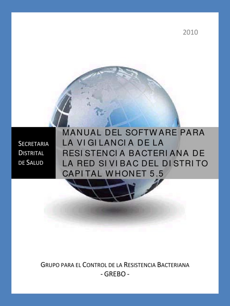 Manual Whonet | PDF | Point and Click | Antibióticos