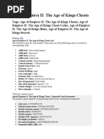 AOE II: The Conquerors Cheat Codes | PDF | Keyboard Shortcut | Video Games