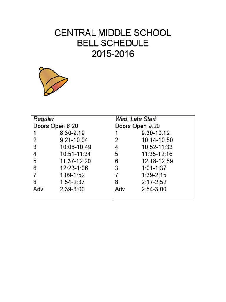 Bell Schedule | PDF