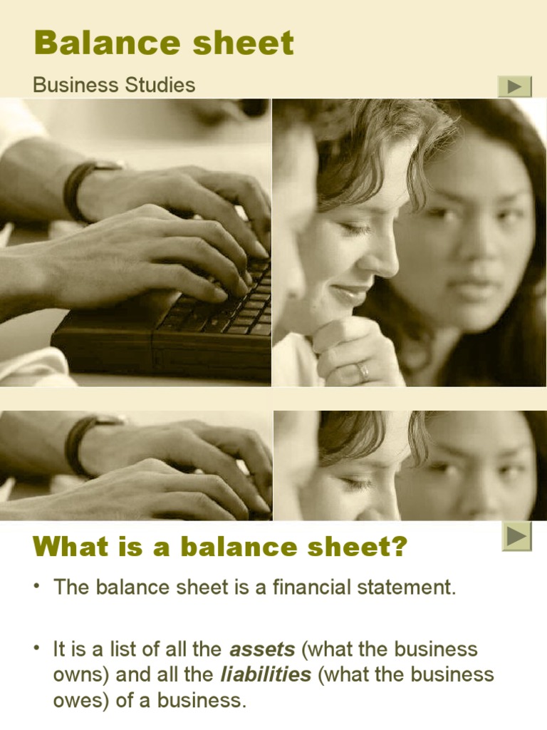 Balance Sheet: Business Studies | PDF
