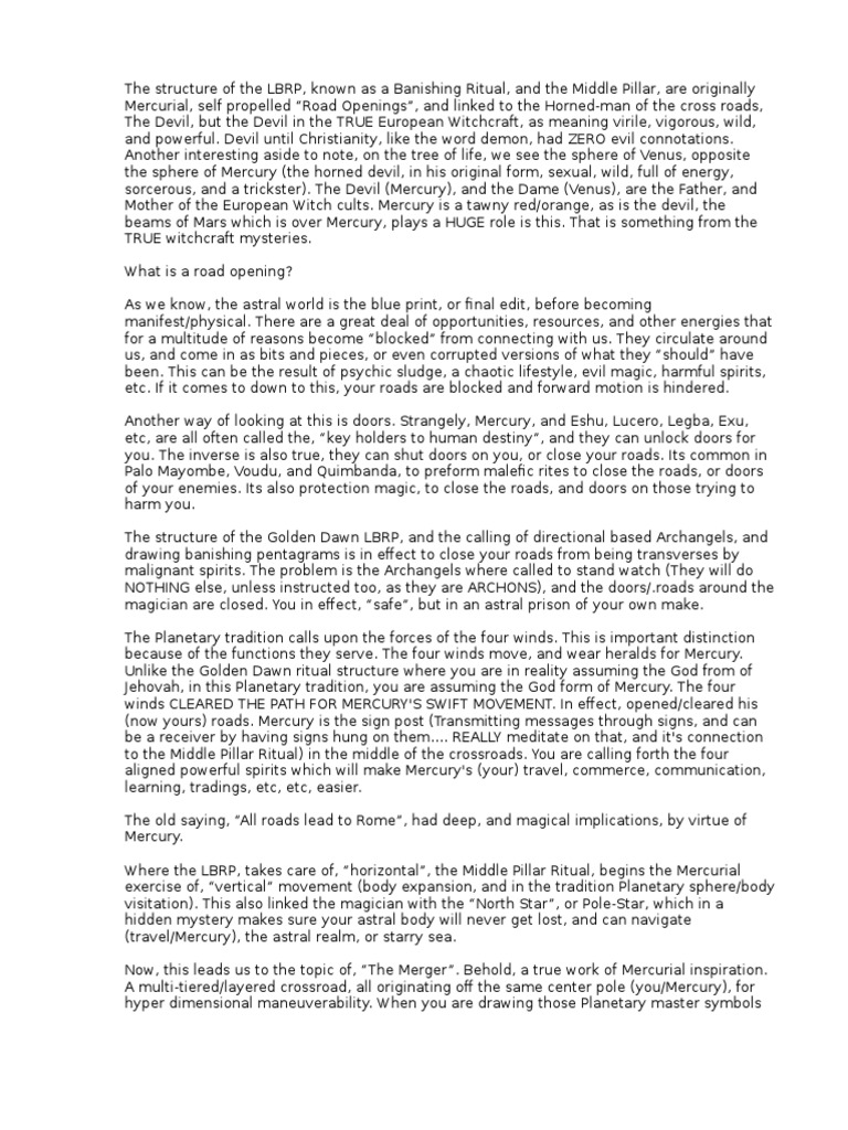 The Structure of The LBRP | PDF | Plane (Esotericism) | Magic (Paranormal)