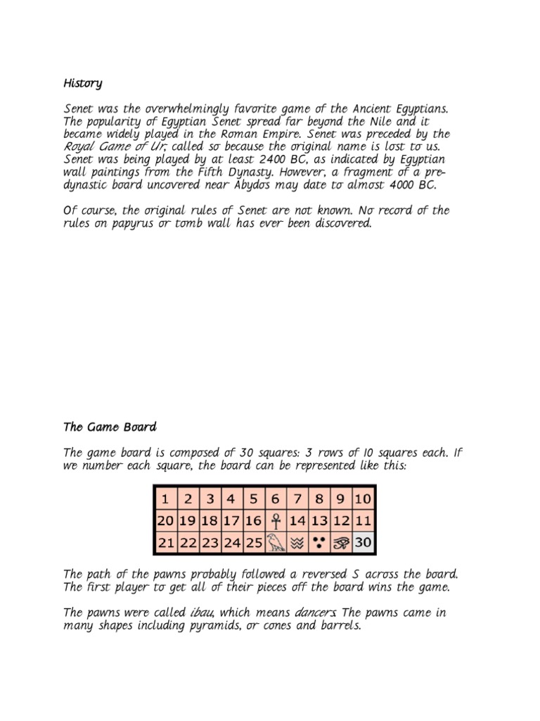 Game - Senet | PDF