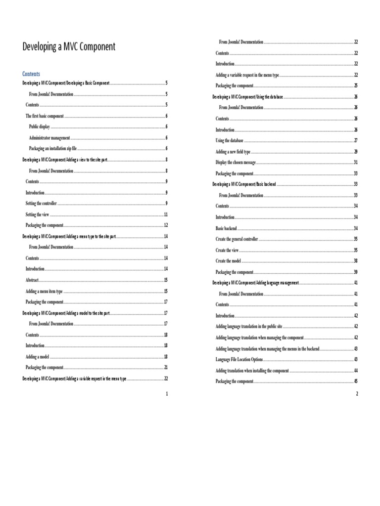 Developing A Mvc Component Pdf Joomla Model View Controller